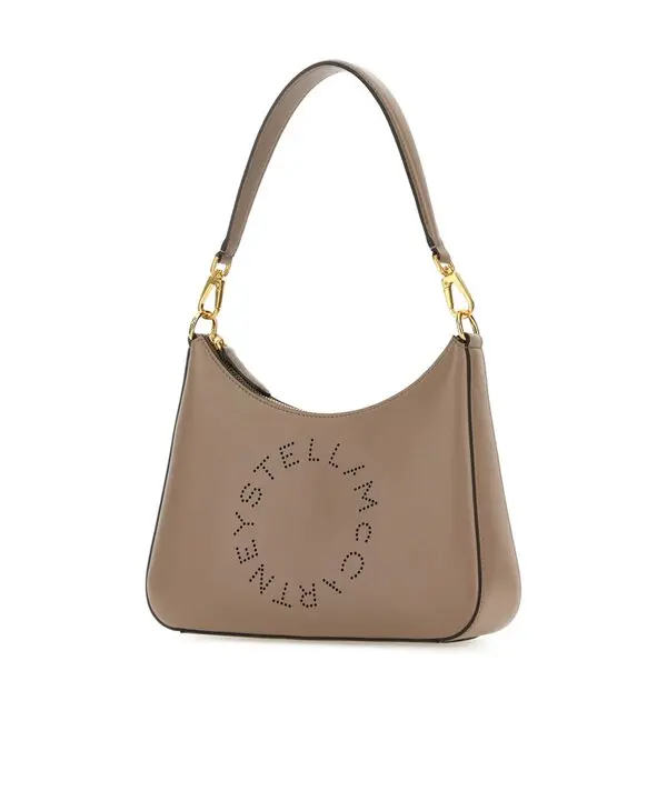 Stella McCartney Logo Detailed Zip-up Small Shoulder Bag
