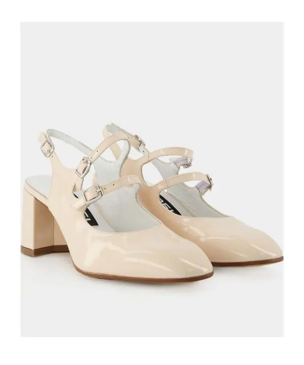 CAREL High-heeled Sandals With Adjustable Buckles - Nude