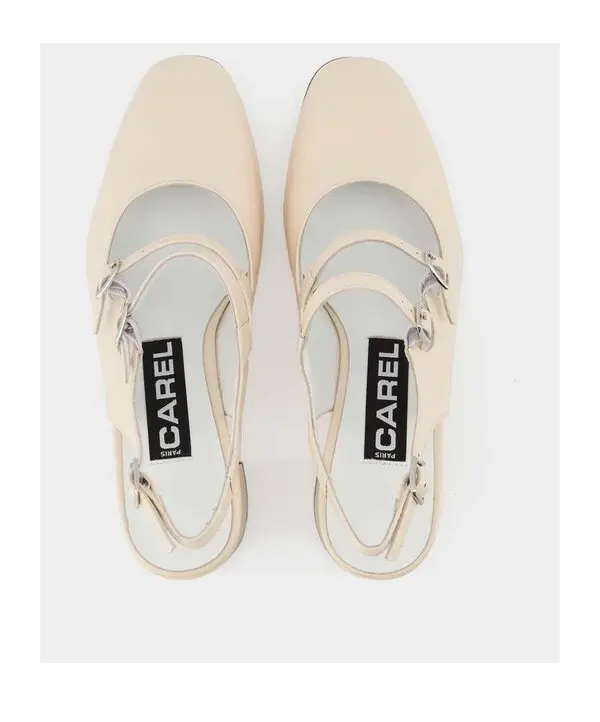CAREL High-heeled Sandals With Adjustable Buckles - Nude