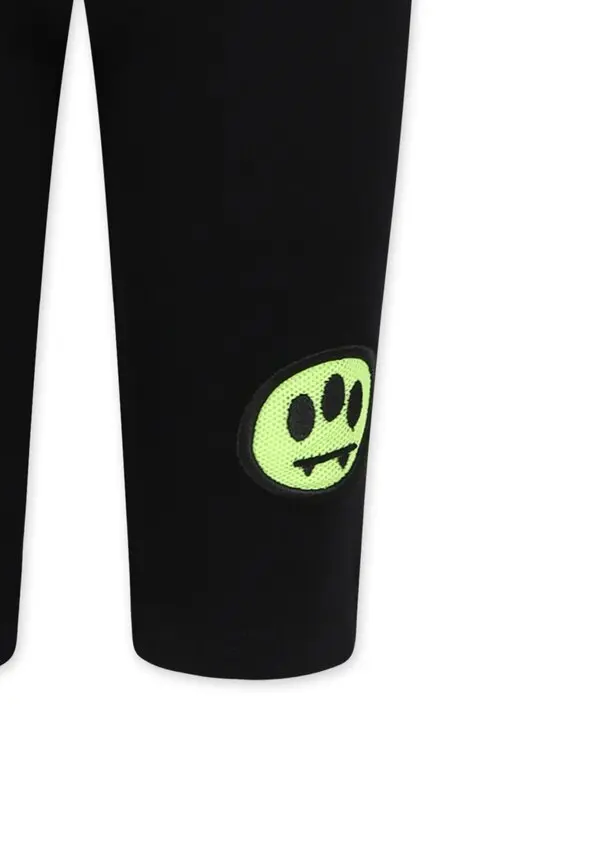 BARROW Elasticated Waistband Jersey Shorts With Embroidered Smiley Face