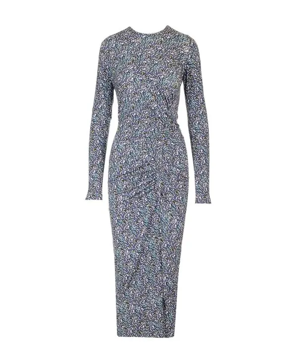 Isabel Marant Étoile Long-sleeved Printed Crewneck Dress