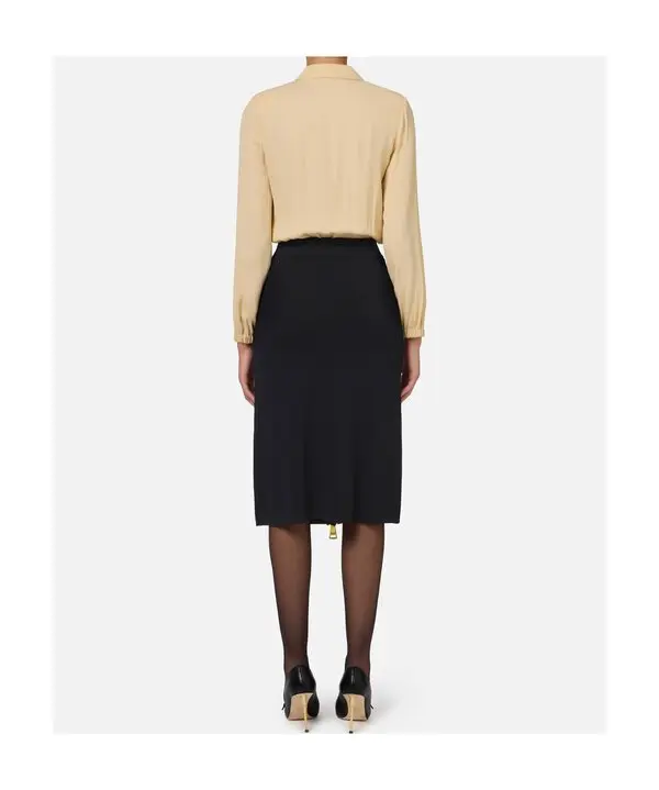 Elisabetta Franchi Zip-front Pencil Midi Skirt