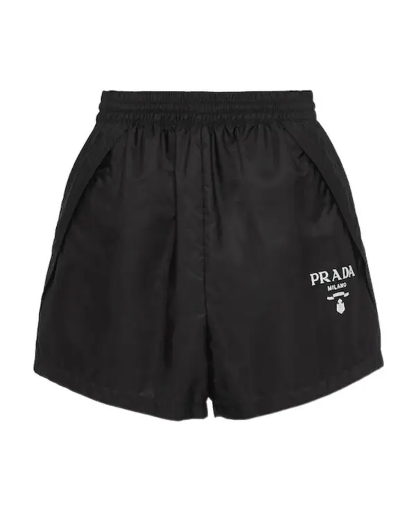 Prada Re-nylon Shorts With Embroidered Logo