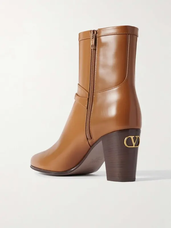 Valentino Garavani 80mm Leather Ankle Boots