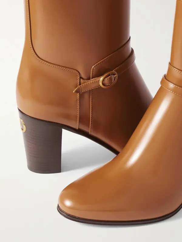 Valentino Garavani 80mm Leather Ankle Boots