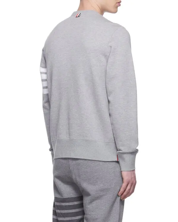 Thom Browne 4-bar Stripe Sweatshirt - Light Gray
