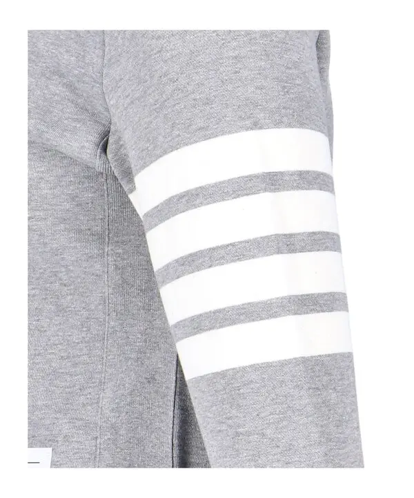 Thom Browne 4-bar Crewneck Sweatshirt - Light Gray