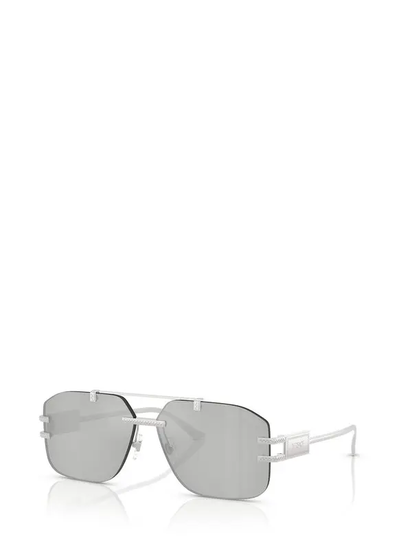 Versace Pilot Frame Sunglasses - Gray
