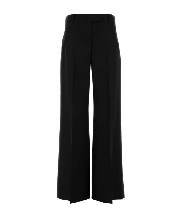 Alexander McQueen High Waist Wide-leg Trousers - Black