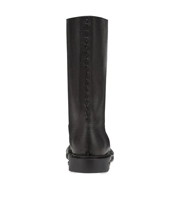 Fendi Calfskin Frame Boots - Black