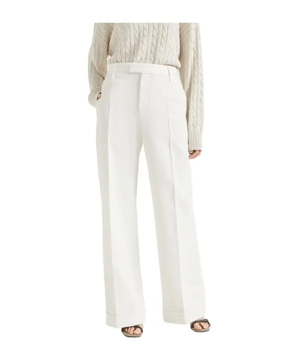 Brunello Cucinelli Flared Trousers - Panama