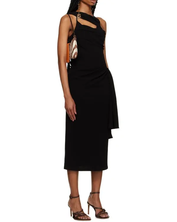 Jacquemus Draped Asymmetrical Midi Dress