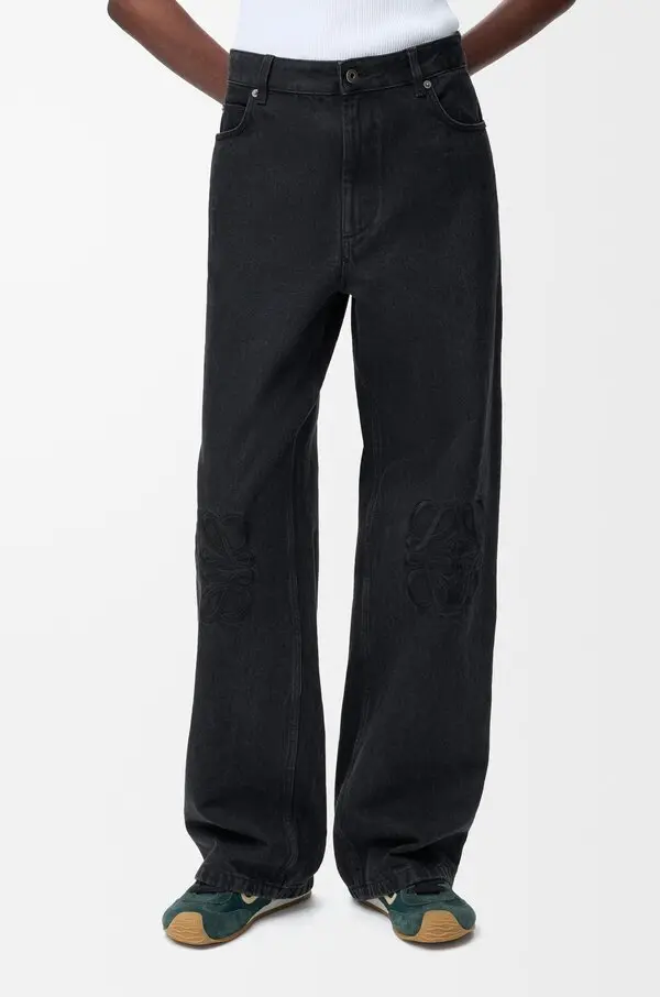 Loewe Anagram Baggy Jeans - Black