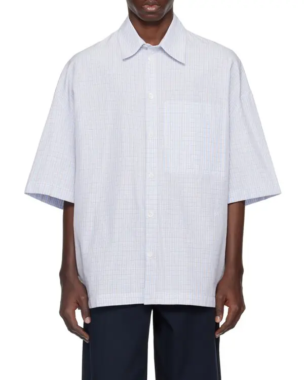 Bottega Veneta Bv Embroidered Check Overshirt