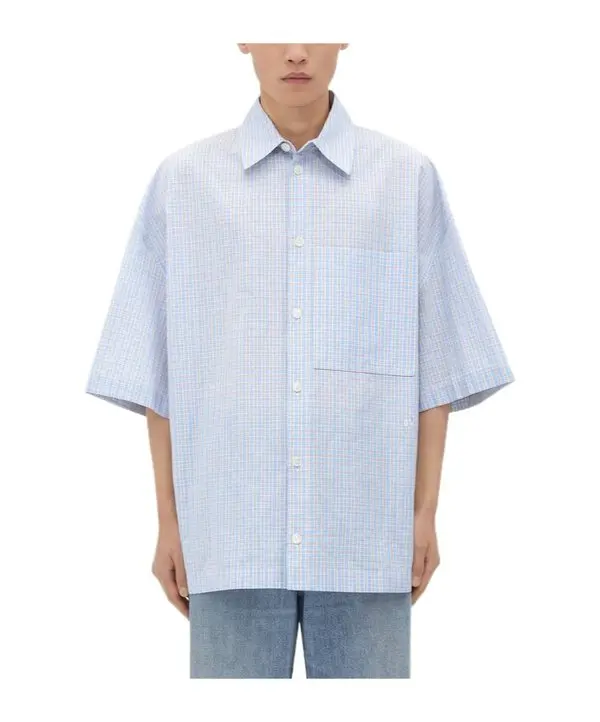 Bottega Veneta Bv Embroidered Check Overshirt