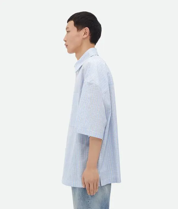 Bottega Veneta Bv Embroidered Check Overshirt