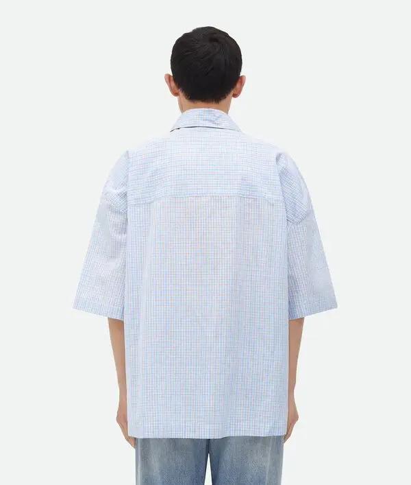 Bottega Veneta Bv Embroidered Check Overshirt