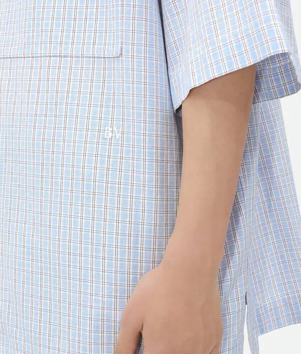 Bottega Veneta Bv Embroidered Check Overshirt