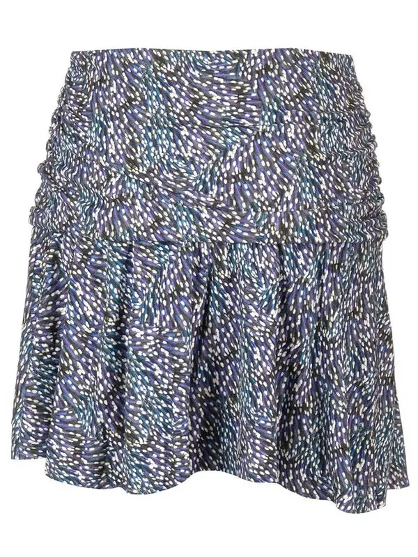 Isabel Marant Étoile Graphic Print Ruched Skirt