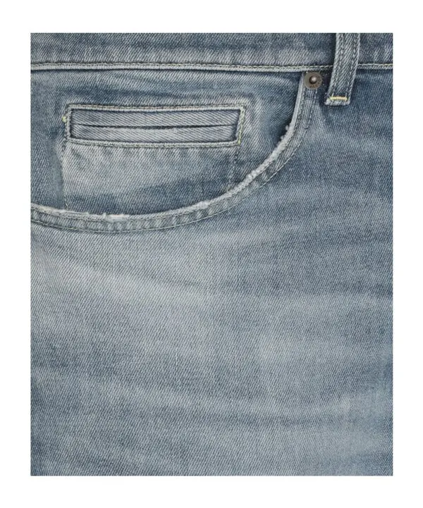DONDUP Faded Ruffle Denim Trousers - Blue