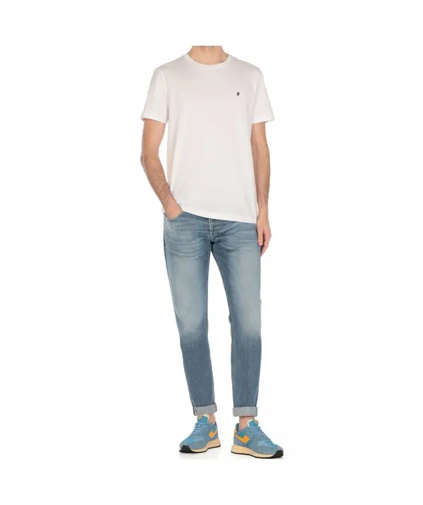 DONDUP Faded Ruffle Denim Trousers - Blue