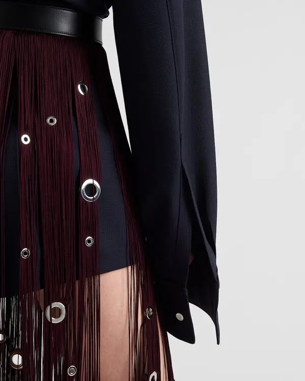 Prada Pinstripe Single-breasted Shirt Jacket