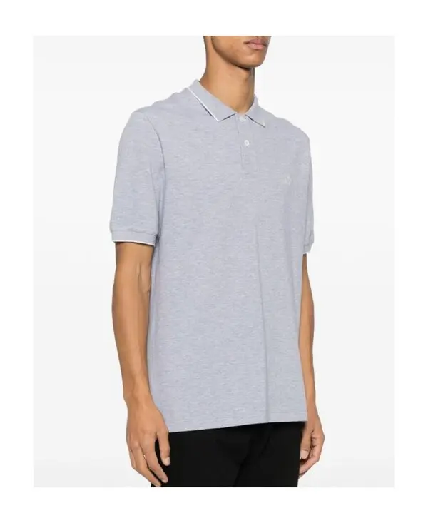 Brunello Cucinelli Logo-embroidered Short-sleeved Polo Shirt - Grey