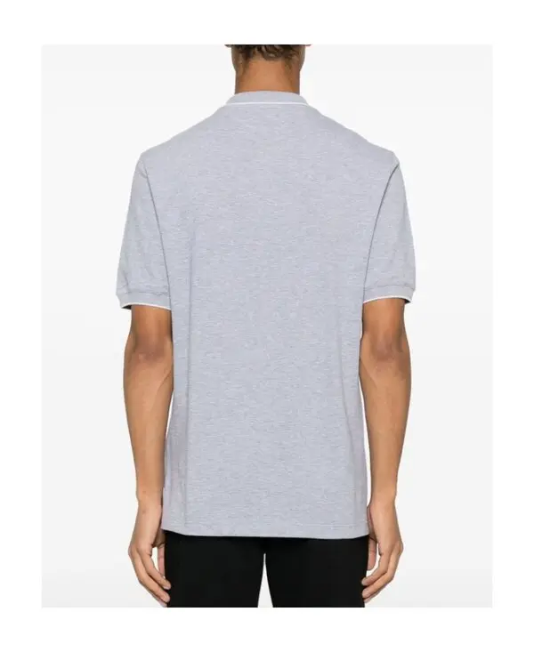 Brunello Cucinelli Logo-embroidered Short-sleeved Polo Shirt - Grey