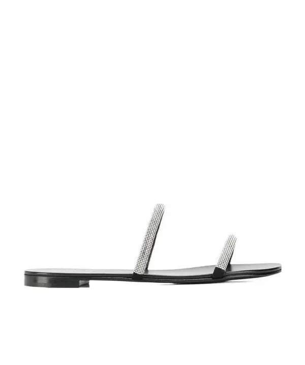 GIUSEPPE ZANOTTI Embellished Crystal Sandals - White