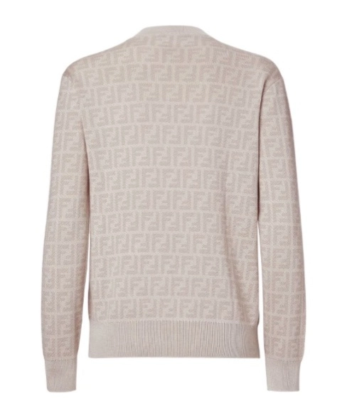 Fendi Ff Motif Knitted Sweater - Nude