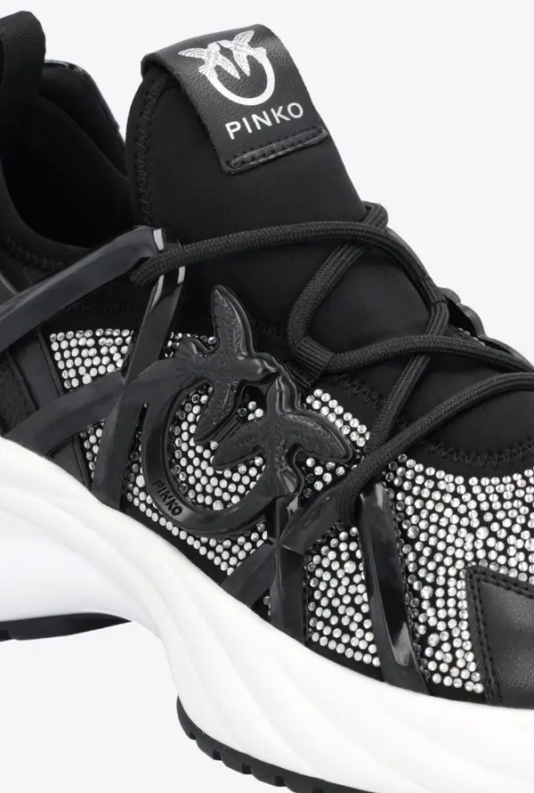 Pinko Embellished Ariel Lace-up Sneakers