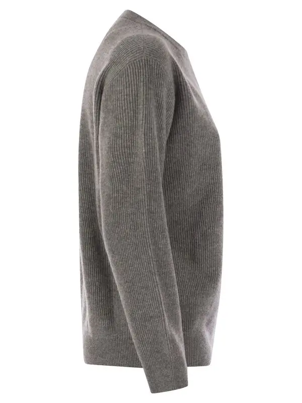 Brunello Cucinelli Ribbed Crew Neck Sweater