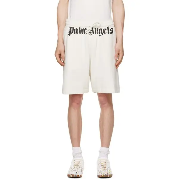 Palm Angels Logo Cotton Shorts