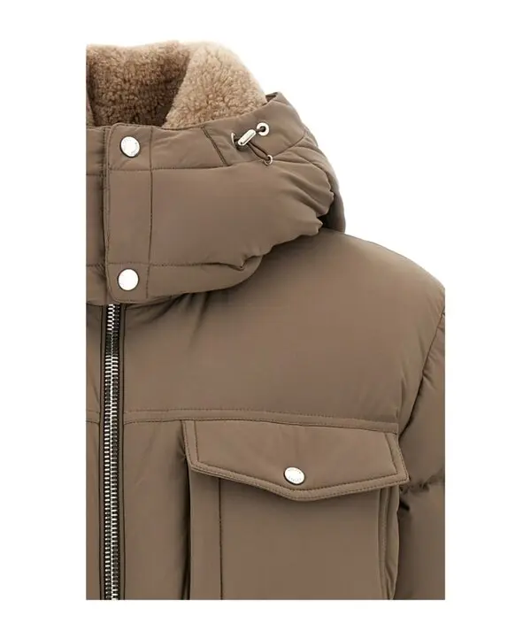 MOORER Alarick Hooded Down Jacket - Brown