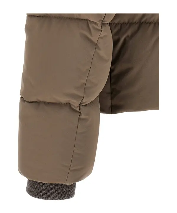 MOORER Alarick Hooded Down Jacket - Brown