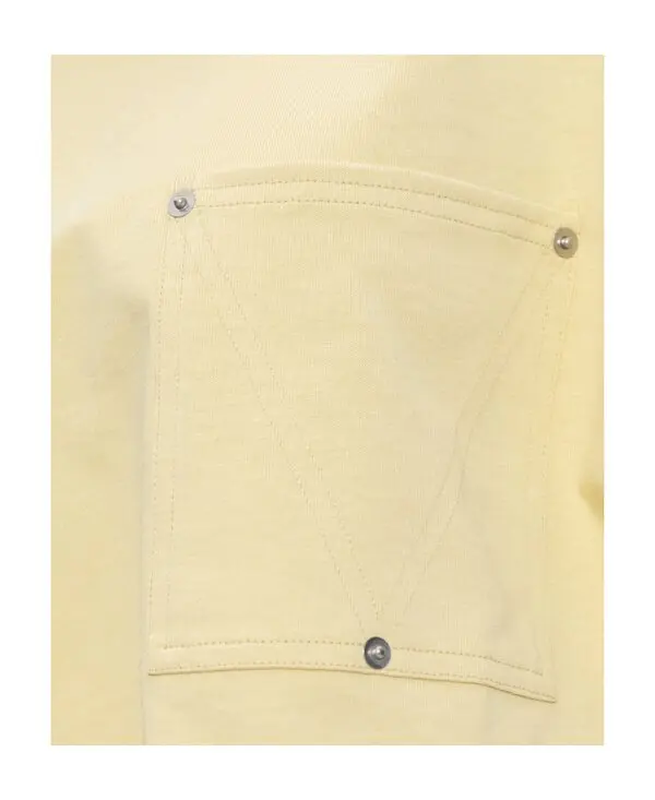 Bottega Veneta Cropped T-shirt With Pocket Detail - Nude