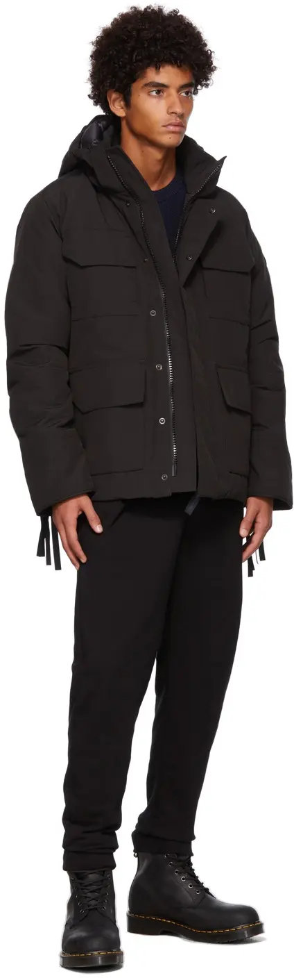 Canada Goose Logo Patch Drawstring Track Pants - Black