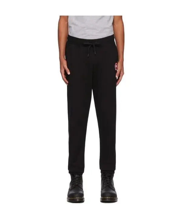 Canada Goose Logo Patch Drawstring Track Pants - Black