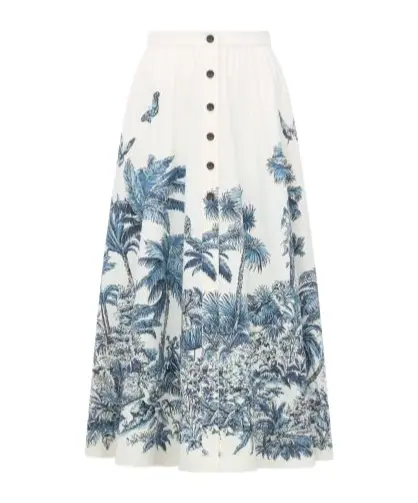 Dior Riviera Mid-length Flared Skirt