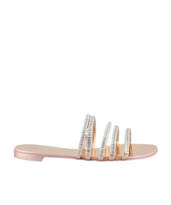 GIUSEPPE ZANOTTI Crystal Embellished Flat Sandals