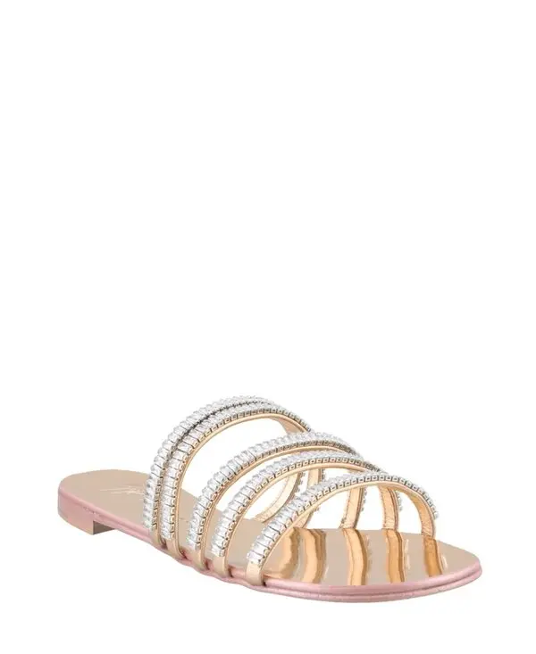 GIUSEPPE ZANOTTI Crystal Embellished Flat Sandals