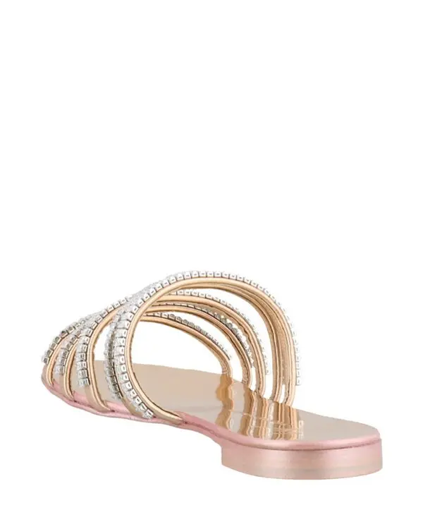 GIUSEPPE ZANOTTI Crystal Embellished Flat Sandals