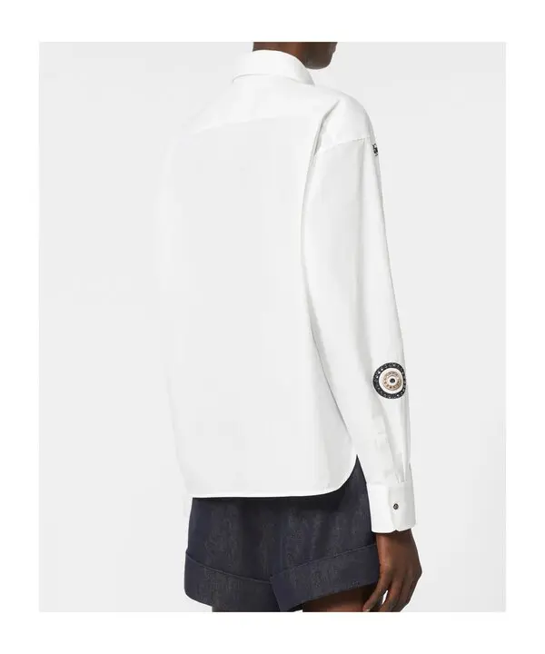 Max Mara Embroidered Long-sleeve Shirt - Optical White