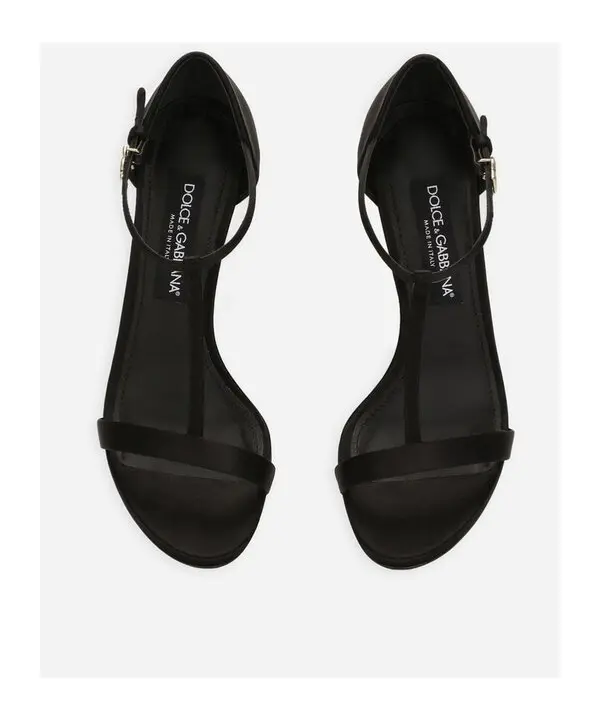 Dolce & Gabbana Logo Plaque Stiletto Sandals