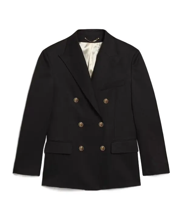 GOLDEN GOOSE Double Breasted Tailored Blazer - Black