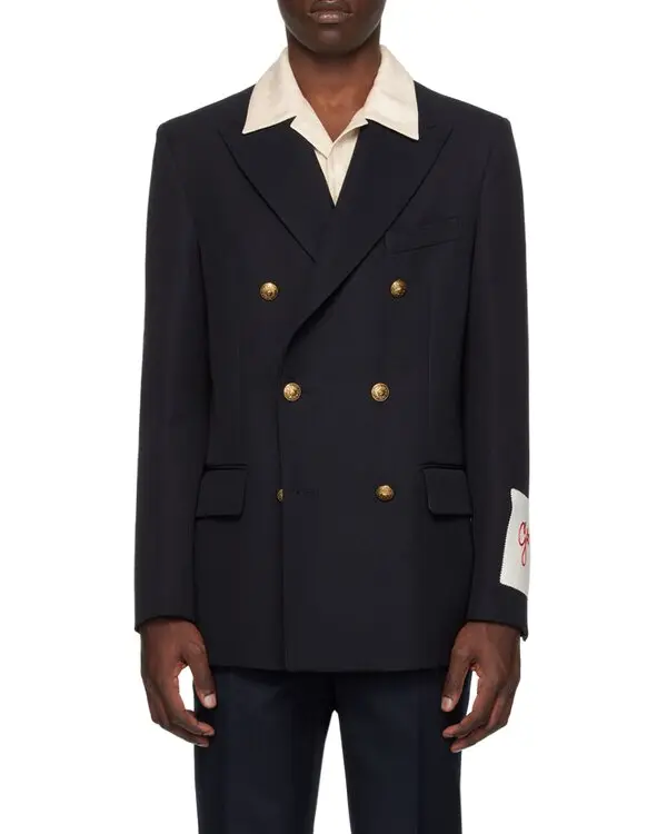 GOLDEN GOOSE Double Breasted Tailored Blazer - Black