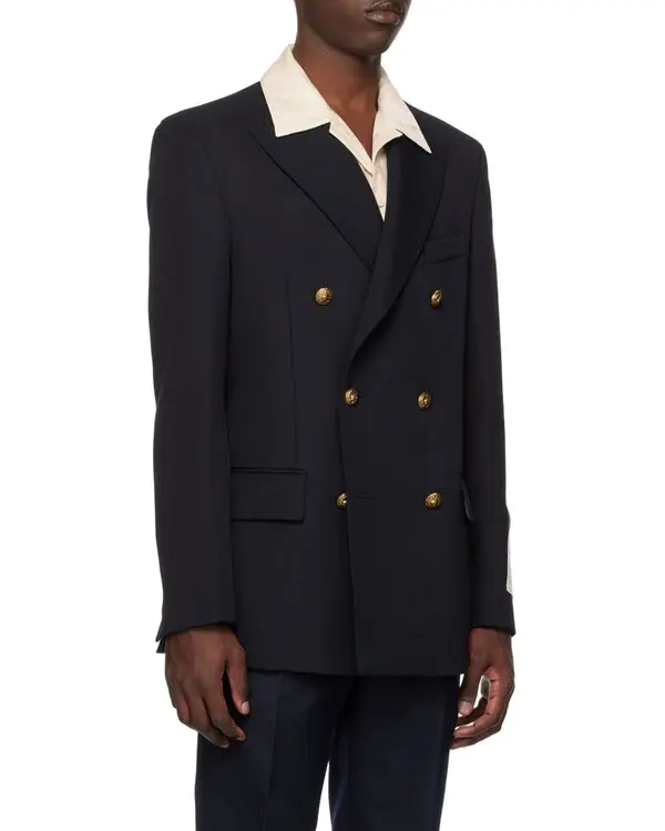 GOLDEN GOOSE Double Breasted Tailored Blazer - Black