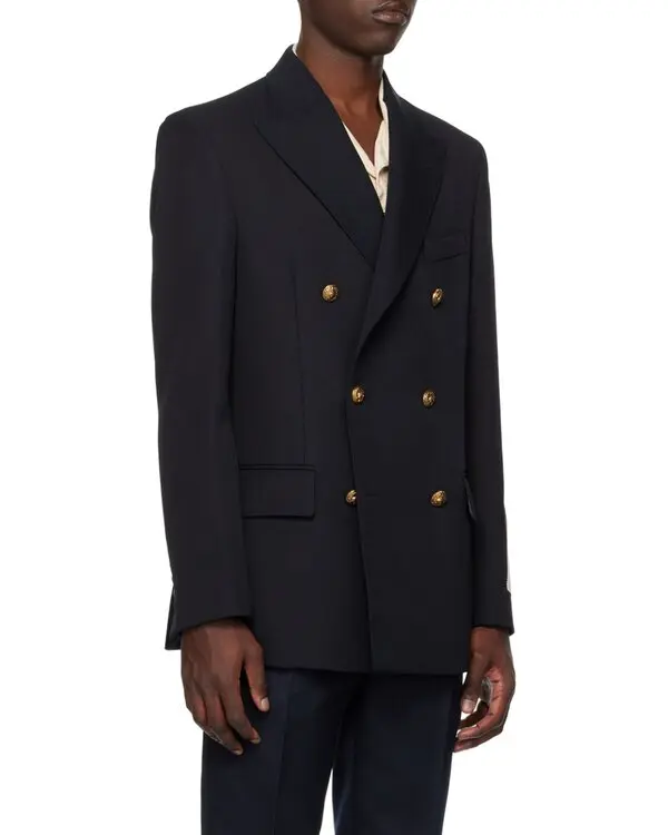 GOLDEN GOOSE Double Breasted Tailored Blazer - Black