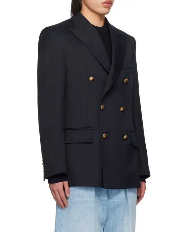 GOLDEN GOOSE Double Breasted Tailored Blazer - Black
