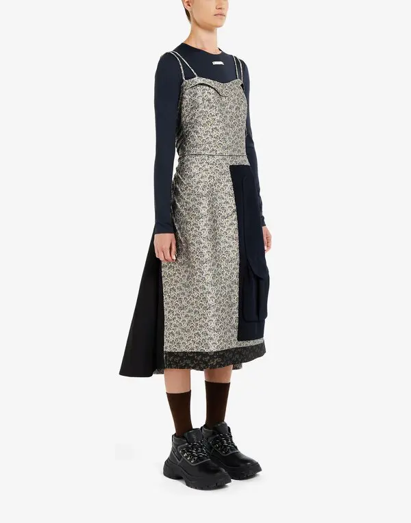 MAISON MARGIELA Floral-embroidered A-line Dress